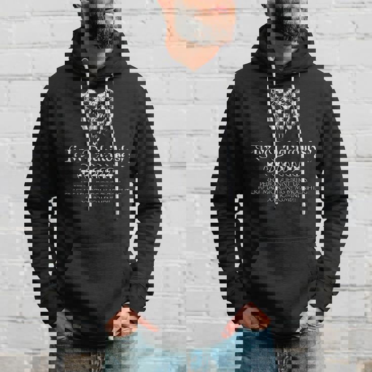 Live Deliciously Vintage Goat Skull Pagan Wiccan Occult Hoodie - Monsterry