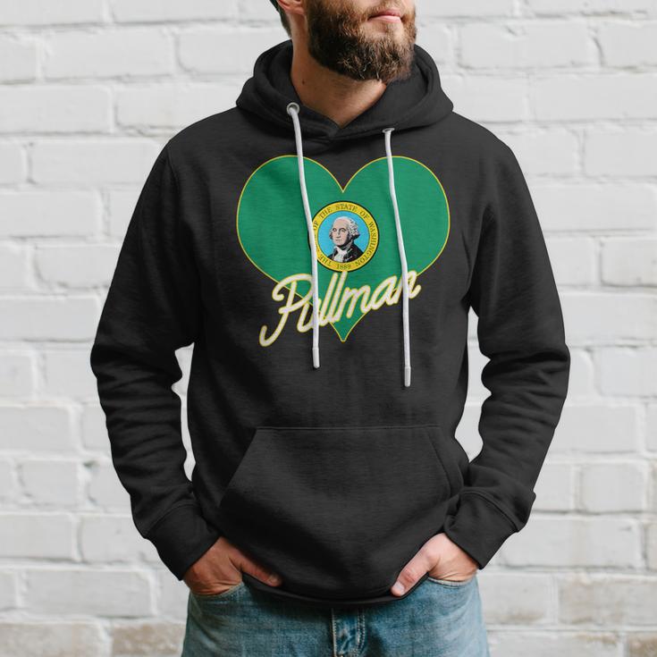 I Love Pullman Washington Heart State Flag Hometown Pride Hoodie ...