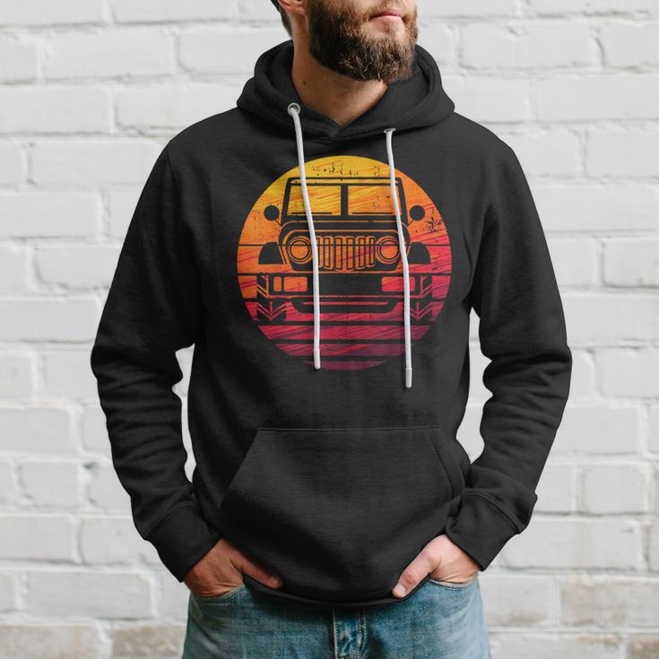 Off Road 4X4 Vintage Retro 70S Sunset Off Road Hoodie - Monsterry