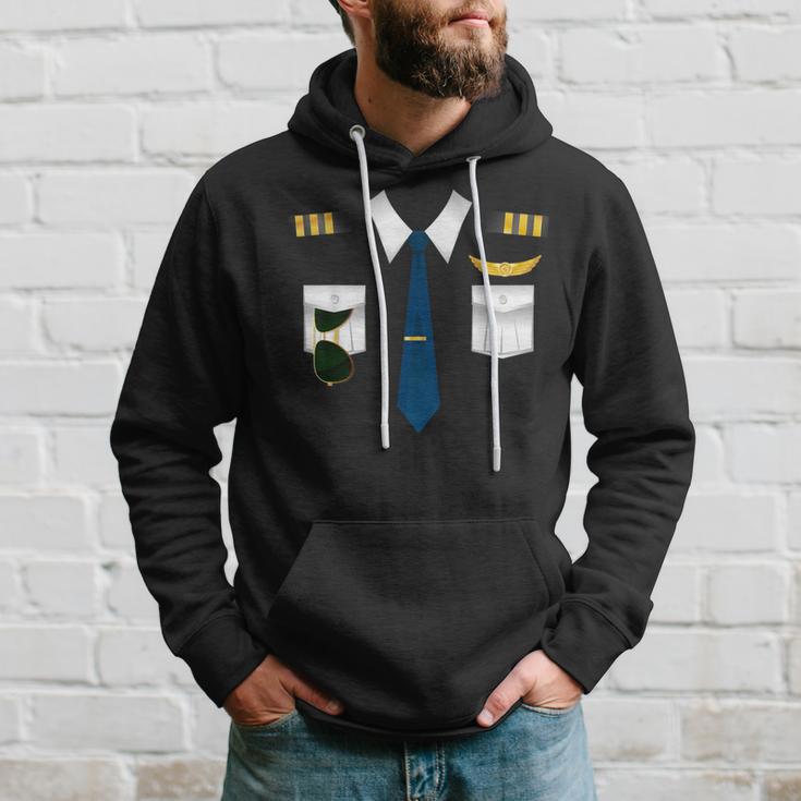 Pilot Uniform Costume Airplane Aviation Flying Airline Hoodie - Seseable
