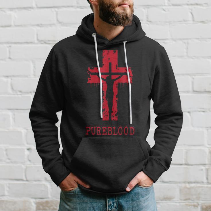 Pure Blood Pureblood Jesus Pureblood Crucifixion Hoodie - Monsterry