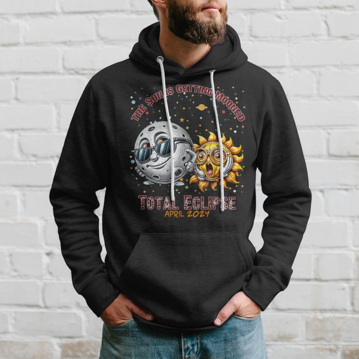 Total Solar Eclipse Chase April 2024 Sun Is Getting Mooned Hoodie | Mazezy