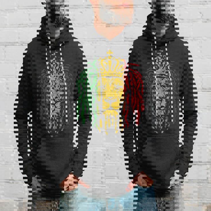 Vintage Rastafarian Lion Of Judah Rasta Reggae Lion Dreads Hoodie | Mazezy