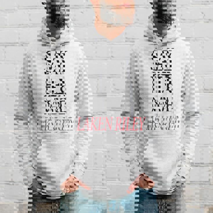 Official Say Her Name Laken Riley Apparel Hoodie | Mazezy