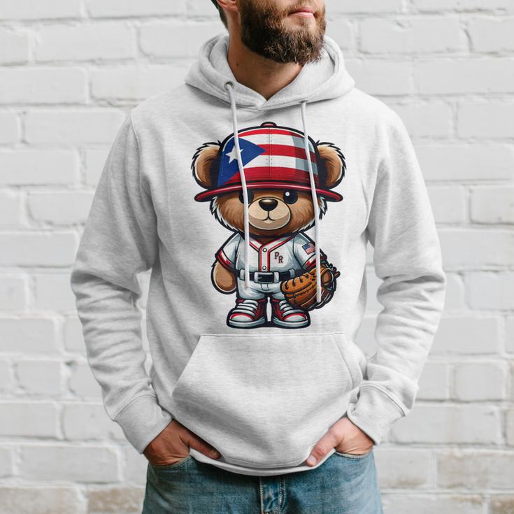 Puerto Rico Cute Teddy Bear Boricua Jersey Pr Hoodie - Thegiftio UK