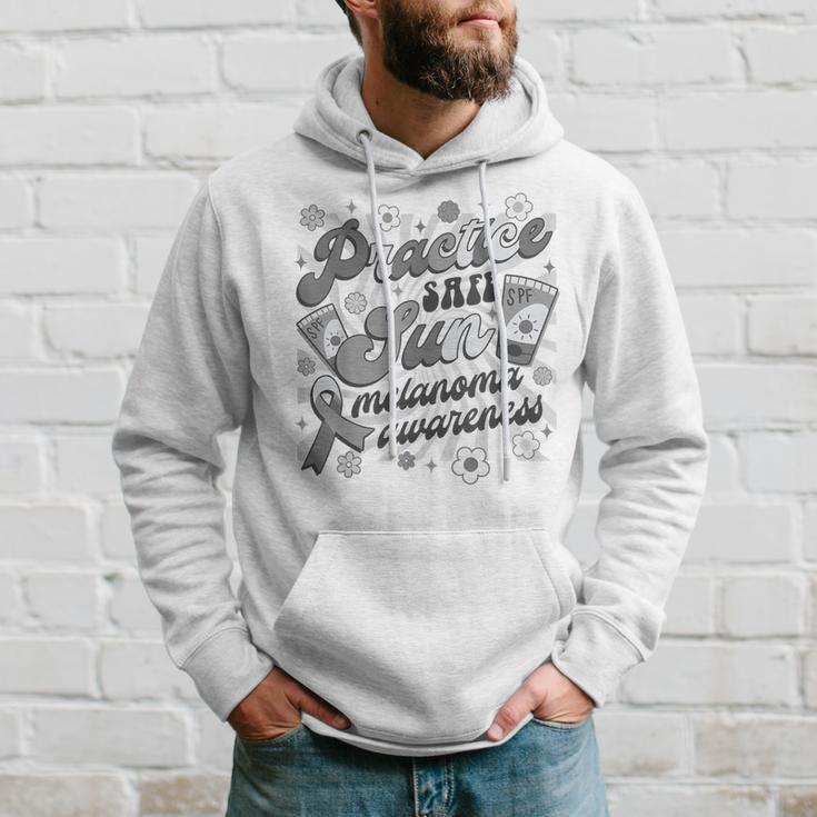 Skin Cancer Awareness Practice Safe Sun Melanoma Awareness Hoodie ...