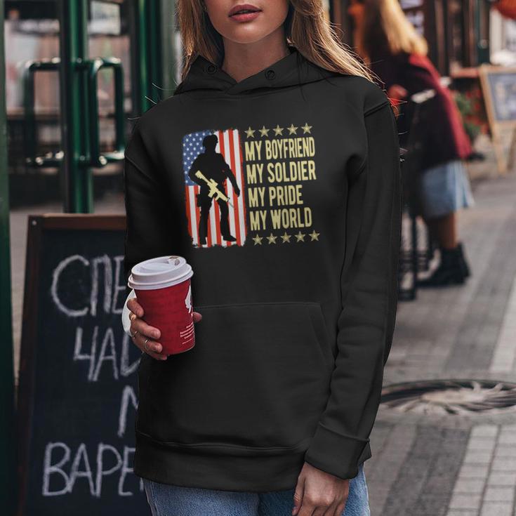 My Boyfriend Is A Soldier Hero Proud Army Girlfriend Women Hoodie ...