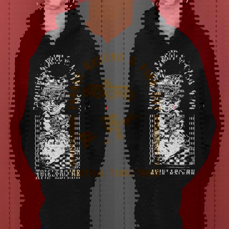 Forage Around & Find Out Tactical Trash Panda Women Hoodie - Seseable