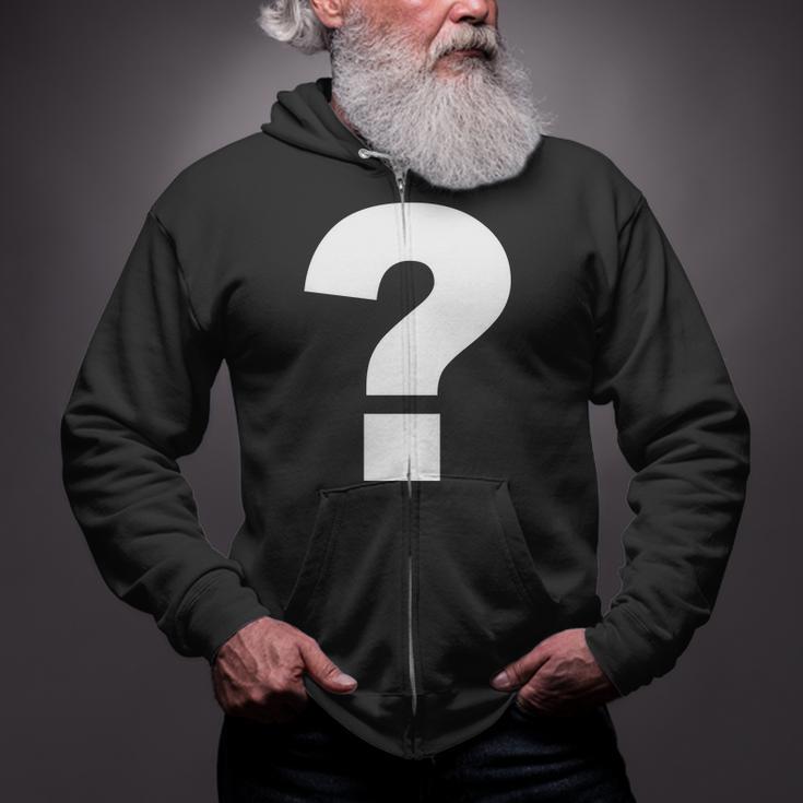 Question Mark Logo Tshirt Zip Up Hoodie - Monsterry