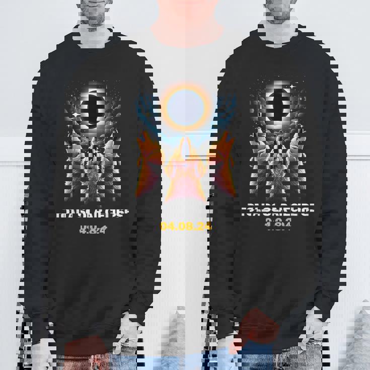Goldendoodle Dog Howling At Total Solar Eclipse 8 April 2024 Sweatshirt ...