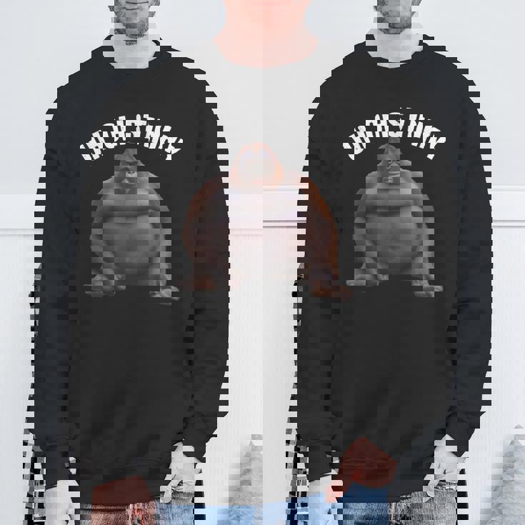 Le Monke Meme Monkey Orangutan Poop Meme Uh Oh Stinky Sweatshirt | Mazezy