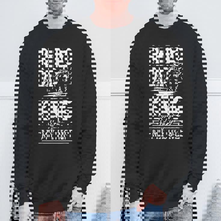 Rhinos Papa Rhinoceros Zoology Animal Rhino Dad Sweatshirt - Monsterry