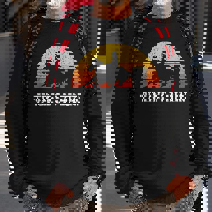 Turn And Burn Barrel Racing Barrel Racer Rodeo Sweatshirt - Monsterry