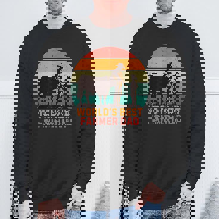 World’S Best Farmer Dad Cattle Farming Father’S Day Birthday Sweatshirt ...