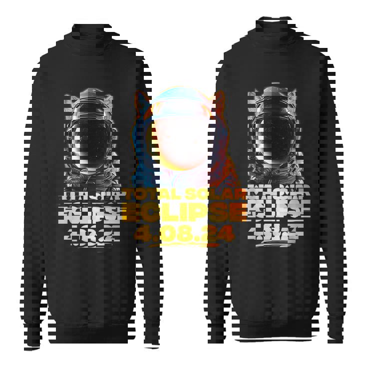America Totality 40824 Total Solar Eclipse Cat 2024 Sweatshirt - Seseable
