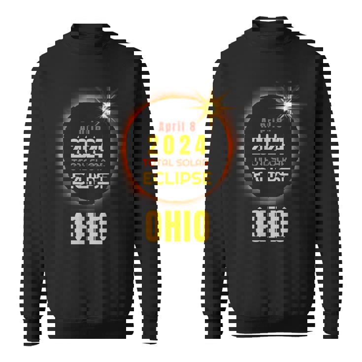 April 8 2024 Total Solar Eclipse Ohio Eclipse Sweatshirt - Seseable