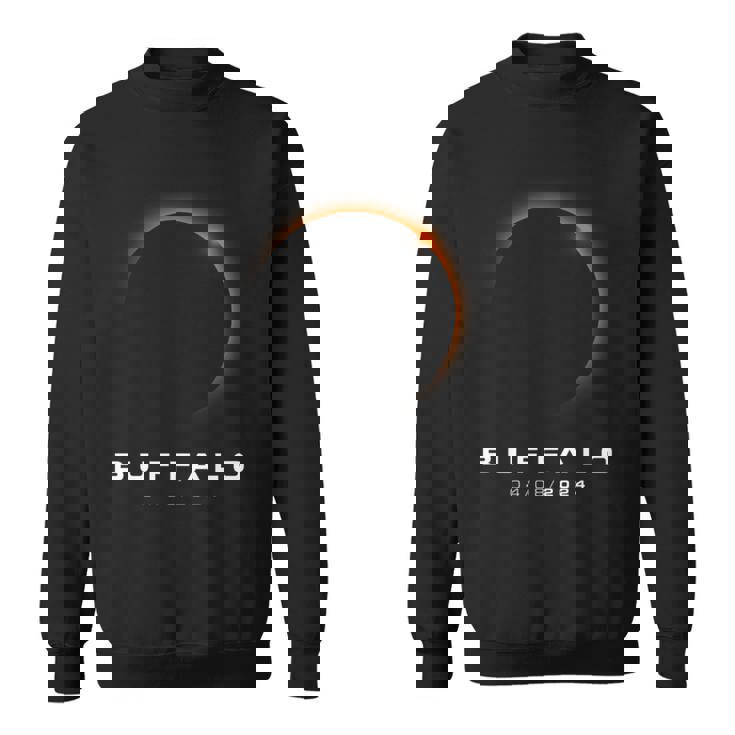 Buffalo Total Solar Eclipse 2024 Buffalo Solar Eclipse Sweatshirt | Mazezy