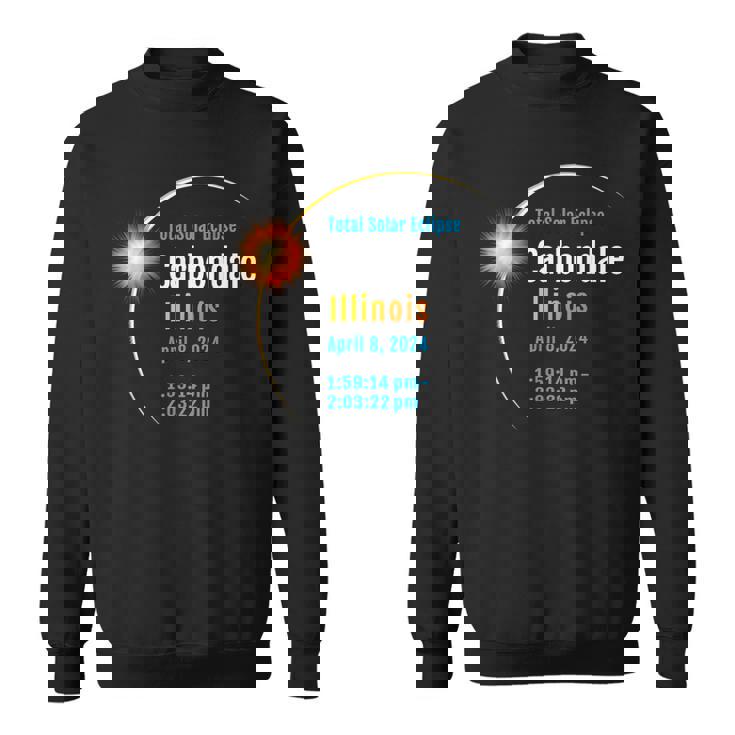 Carbondale Illinois Il Total Solar Eclipse 2024 1 Sweatshirt - Seseable