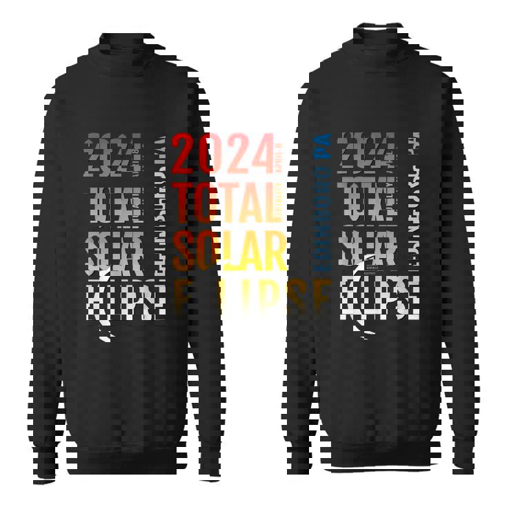 Edinboro Pennsylvania Pa Total Solar Eclipse 2024 5 Sweatshirt - Seseable