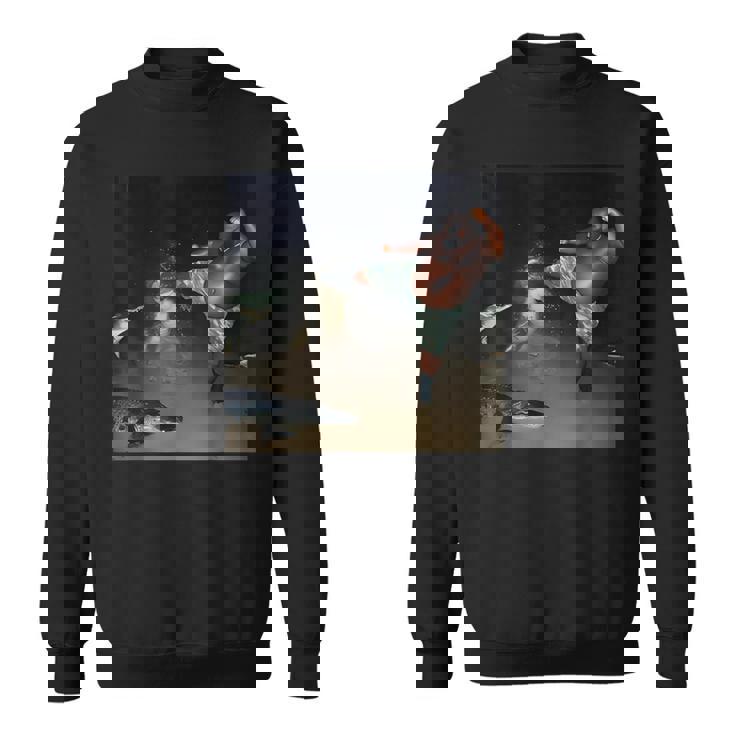 Man Kick Alligator In Swamp Oddly Specific Meme Hoodie - Seseable