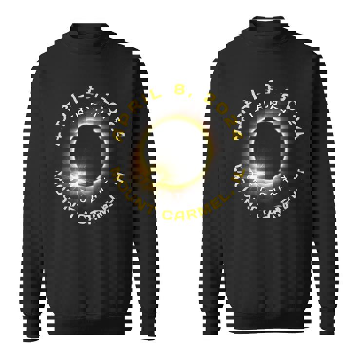 Mount Carmel Illinois Solar Eclipse Totality April 8 2024 Sweatshirt ...