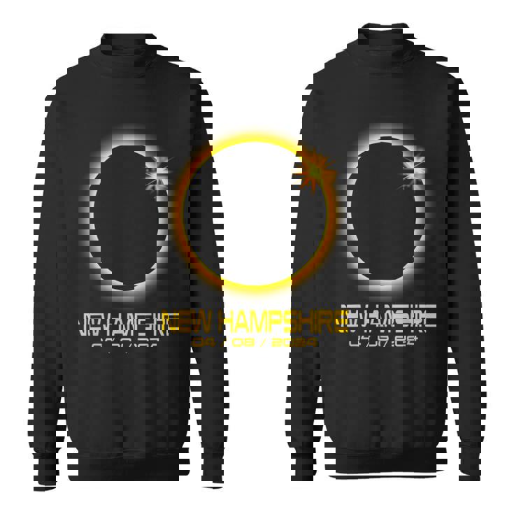 New Hampshire Nh Total Solar Eclipse 2024 Sweatshirt | Mazezy