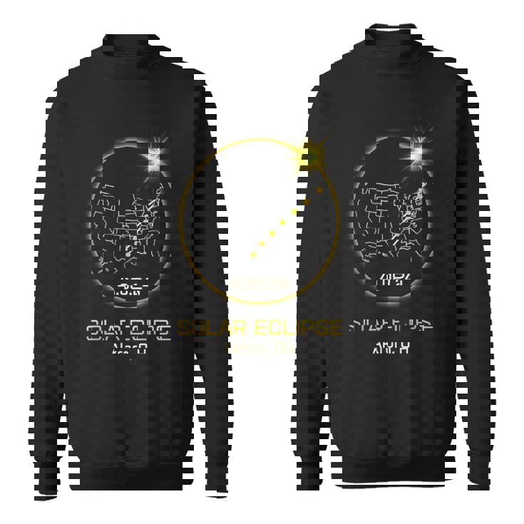 Solar Eclipse 2024 Akron Oh Ohio Totality Eclipse Hoodie - Seseable