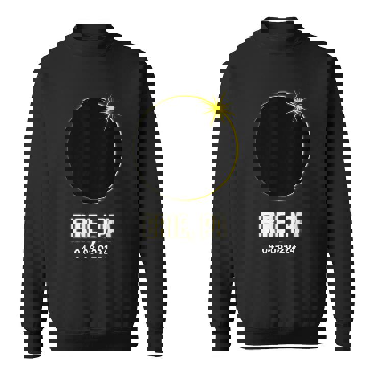 Total Solar Eclipse Erie 2024 Pennsylvania Erie Eclipse Sweatshirt | Mazezy