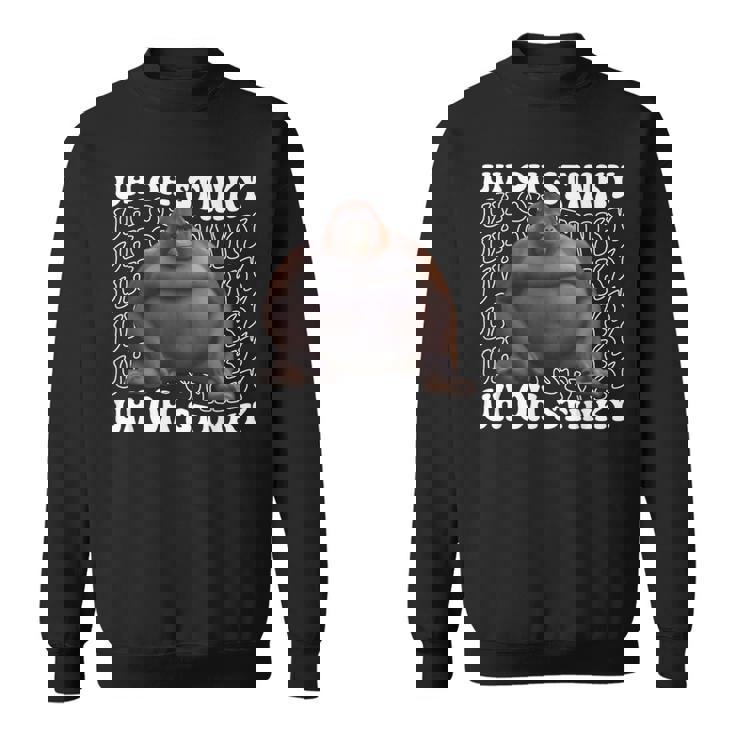 Uh Oh Stinky Poop Meme Monkey Orangutan Le Monke Meme Sweatshirt - Seseable