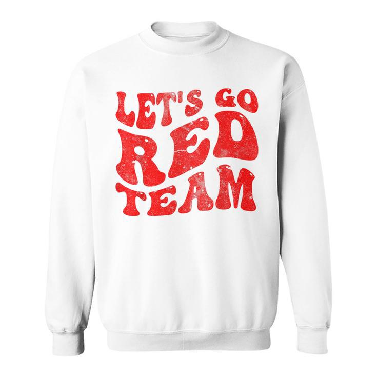 Let's Go Red Team Sports Spirit Game War Camp Parent Crew Sweatshirt ...