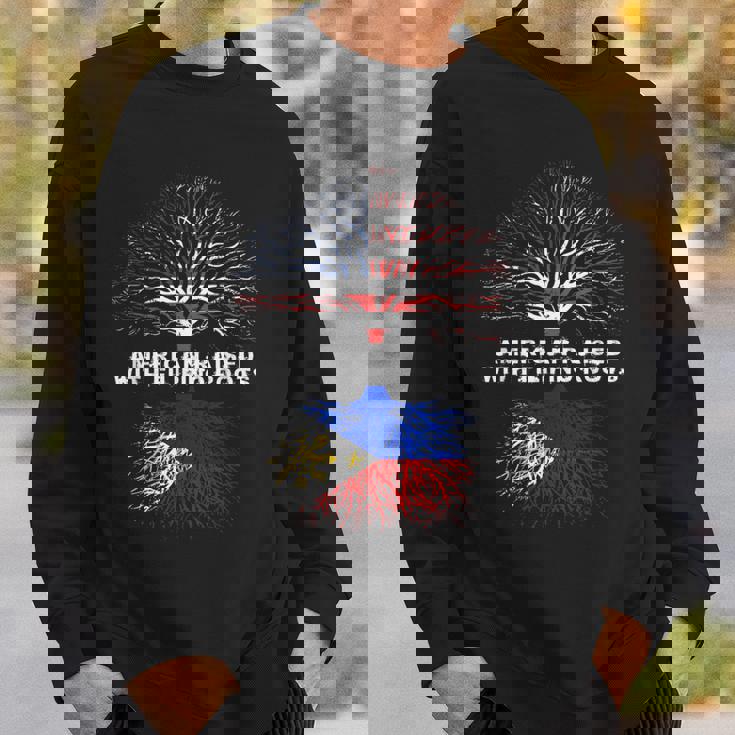 American Raised With Filipino Roots Philippines Pinoy Sweatshirt ...