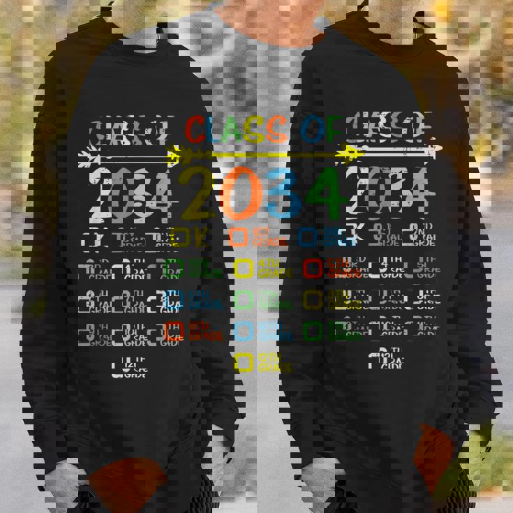 Checklist Handprint Class Of 2034 Grow With Me Boys Girls Sweatshirt ...