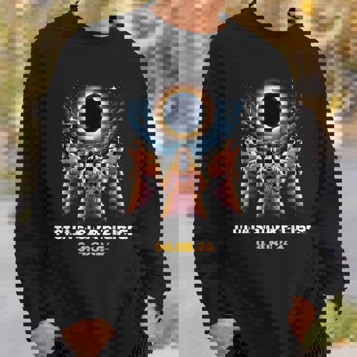 Goldendoodle Dog Howling At Total Solar Eclipse 8 April 2024 Sweatshirt ...