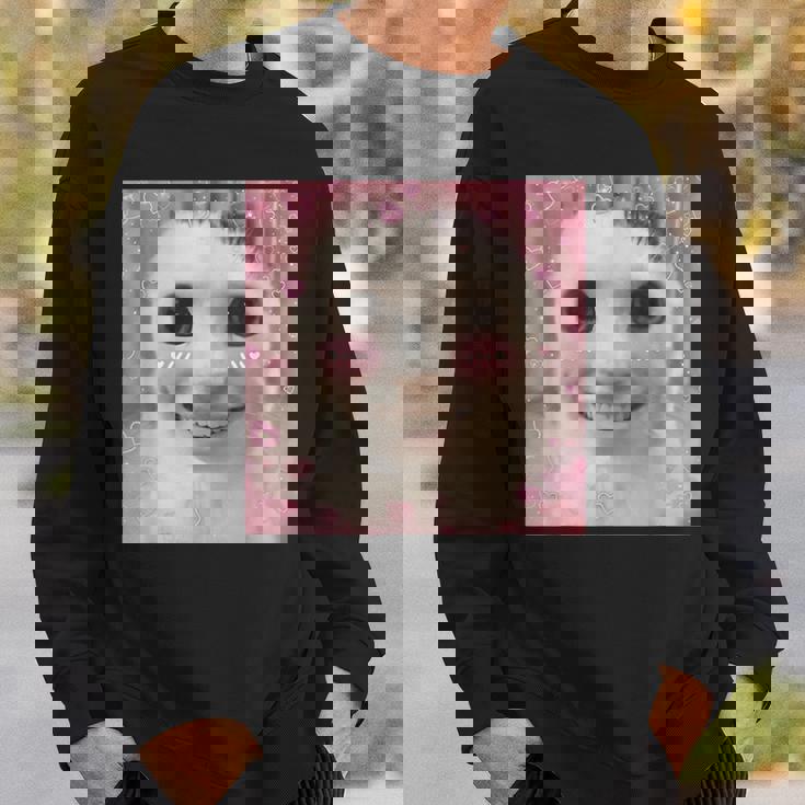 Goofy Ahh Cat Meme Dank Cursed Weirdcore Cringey Banana Cat Sweatshirt ...