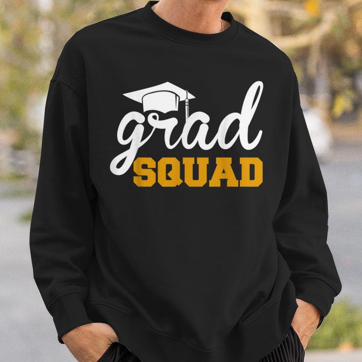 Grad Squad Senior Class Of 2024 Graduation Family Crew Sweatshirt | Mazezy