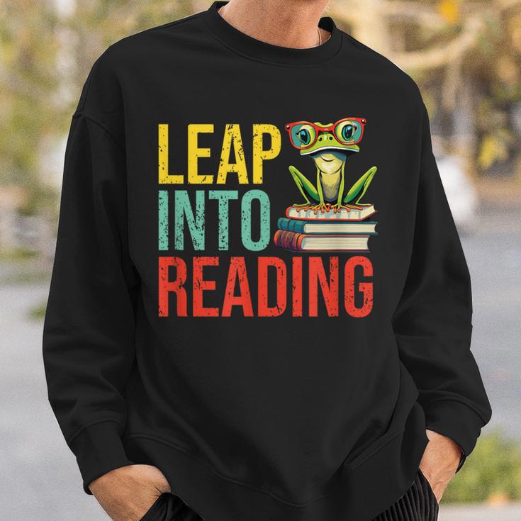 Happy Leap Day Teacher Leap Into Reading Leap Day 2024 Sweatshirt ...