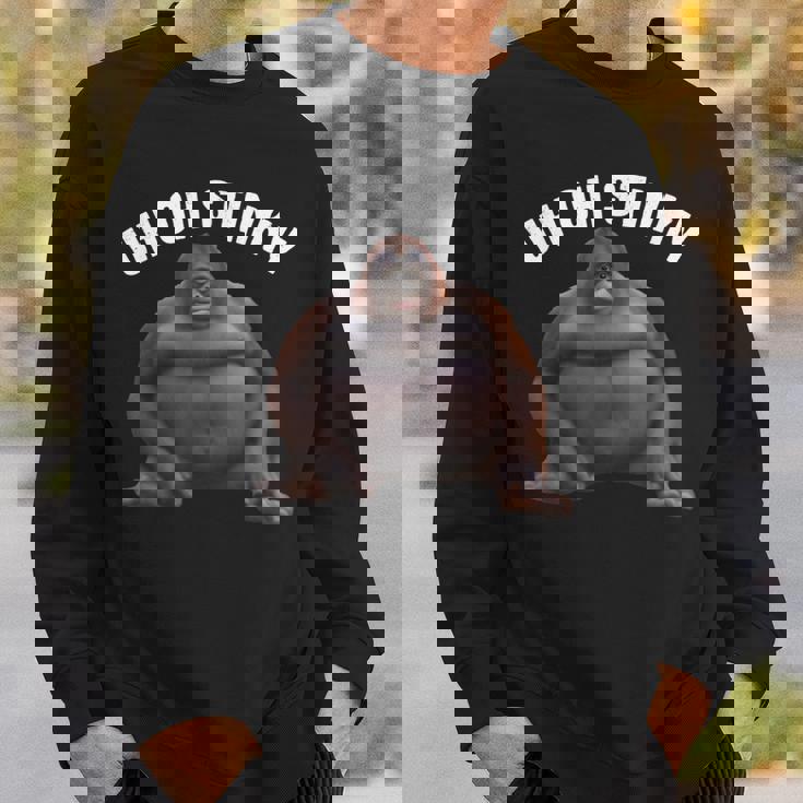 Le Monke Meme Monkey Orangutan Poop Meme Uh Oh Stinky Sweatshirt | Mazezy