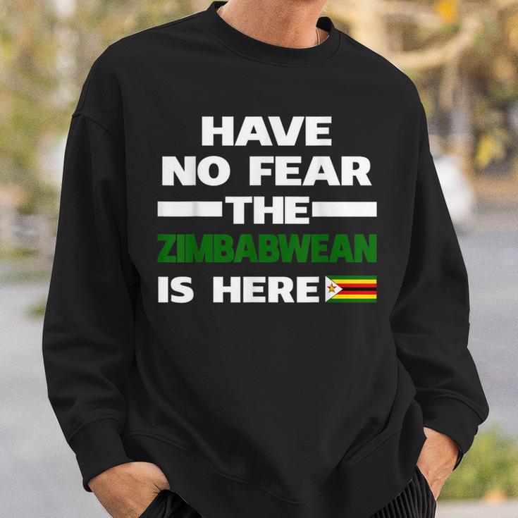 No Fear Zimbabwean Here Zimbabwe Pride Flag Sweatshirt - Monsterry
