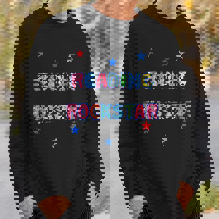 Reading Rockstar Cool Monster Alphabet Letters Sweatshirt - Thegiftio UK