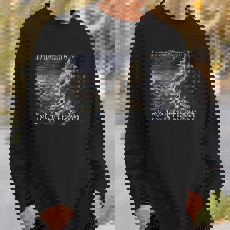 Sitting Wolf Literally Me Werewolf Ripping Meme Alpha Wolf Sweatshirt ...