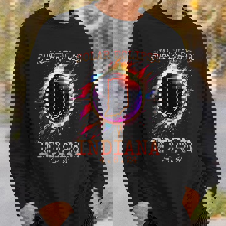 Solar Eclipse 2024 Indiana State Totality Usa Path Souvenir Sweatshirt ...