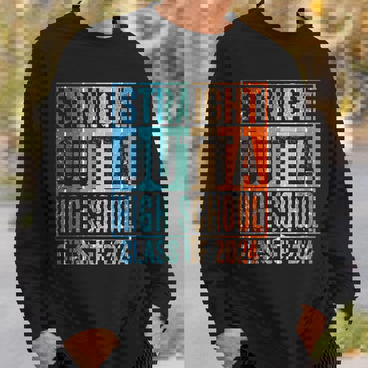 Straight Outta High School Class Of 2024 Graduation Sweatshirt | Mazezy AU