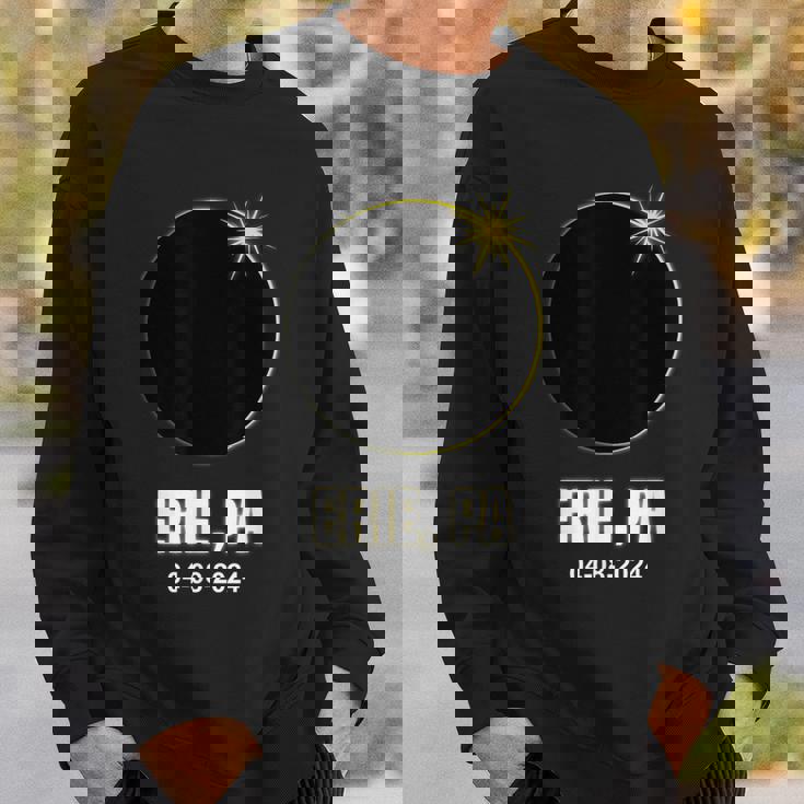 Total Solar Eclipse Erie 2024 Pennsylvania Erie Eclipse Sweatshirt | Mazezy