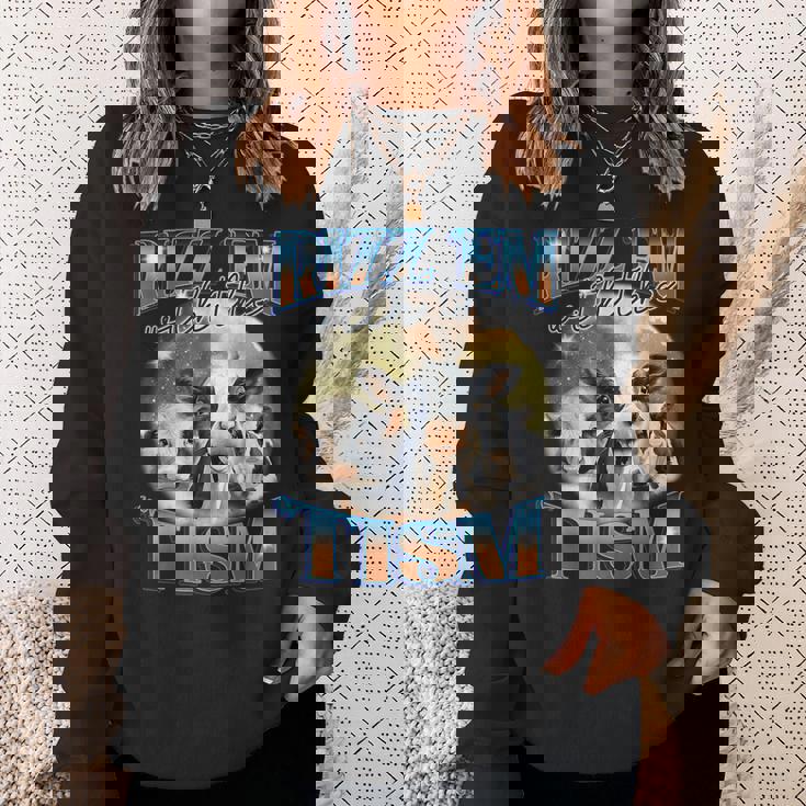 Autism Rizz Em With The Tism Cow Meme Autistic Cow Sweatshirt | Mazezy