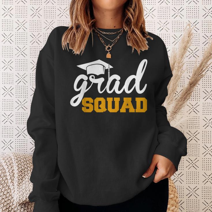 Grad Squad Senior Class Of 2024 Graduation Family Crew Sweatshirt | Mazezy