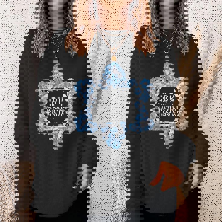 Happy Passover 2024 Star Of David Pesach Jewish Matzo Sweatshirt ...