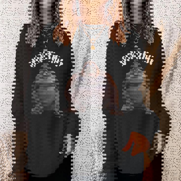 Le Monke Meme Monkey Orangutan Poop Meme Uh Oh Stinky Sweatshirt | Mazezy