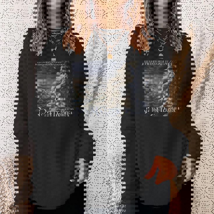 Sitting Wolf Literally Me Werewolf Ripping Meme Alpha Wolf Sweatshirt ...