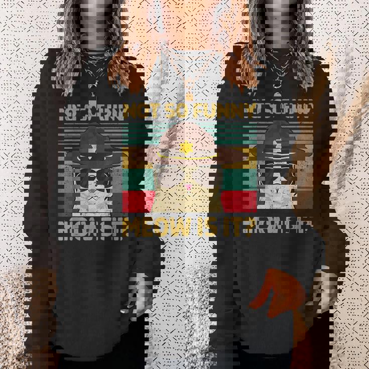 Super State Trooper Cat Not So Meow Is It Sweatshirt - Monsterry