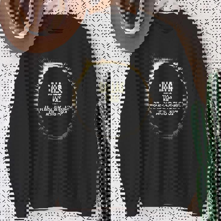 Dallas Texas Solar Eclipse 8 April 2024 Souvenir Sweatshirt | Seseable UK